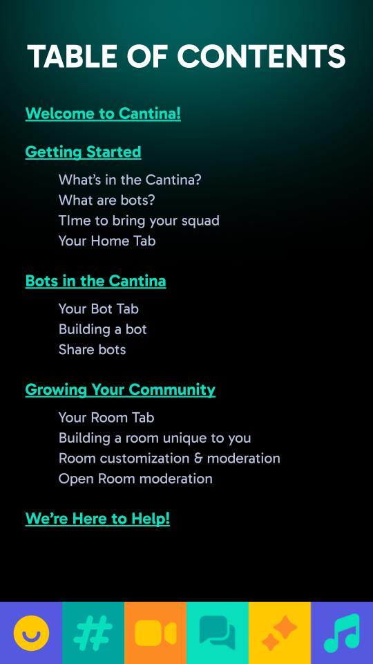 Cantina 101 – Cantina Help Center